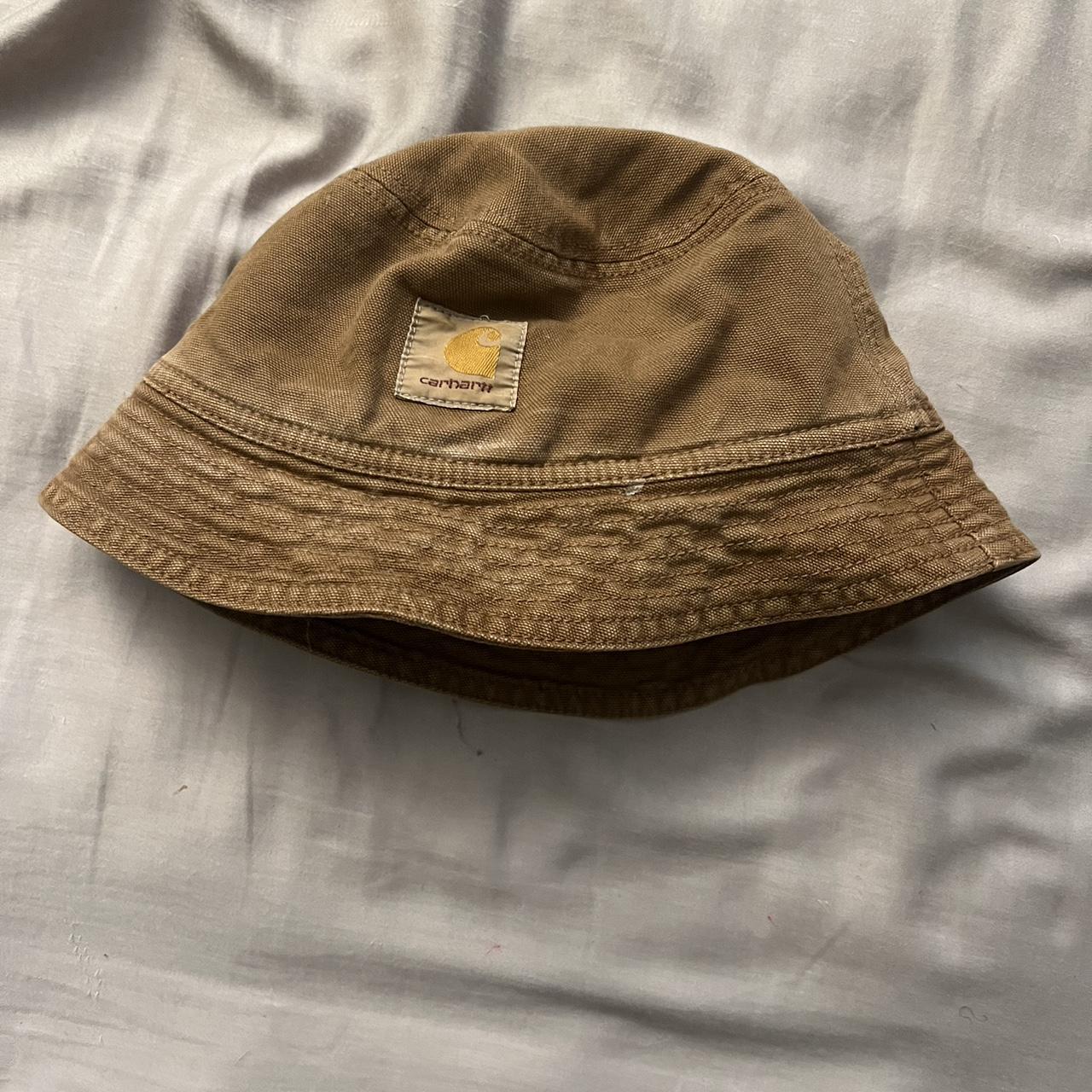 Carhartt WIP Tan Bucket Hat - Depop