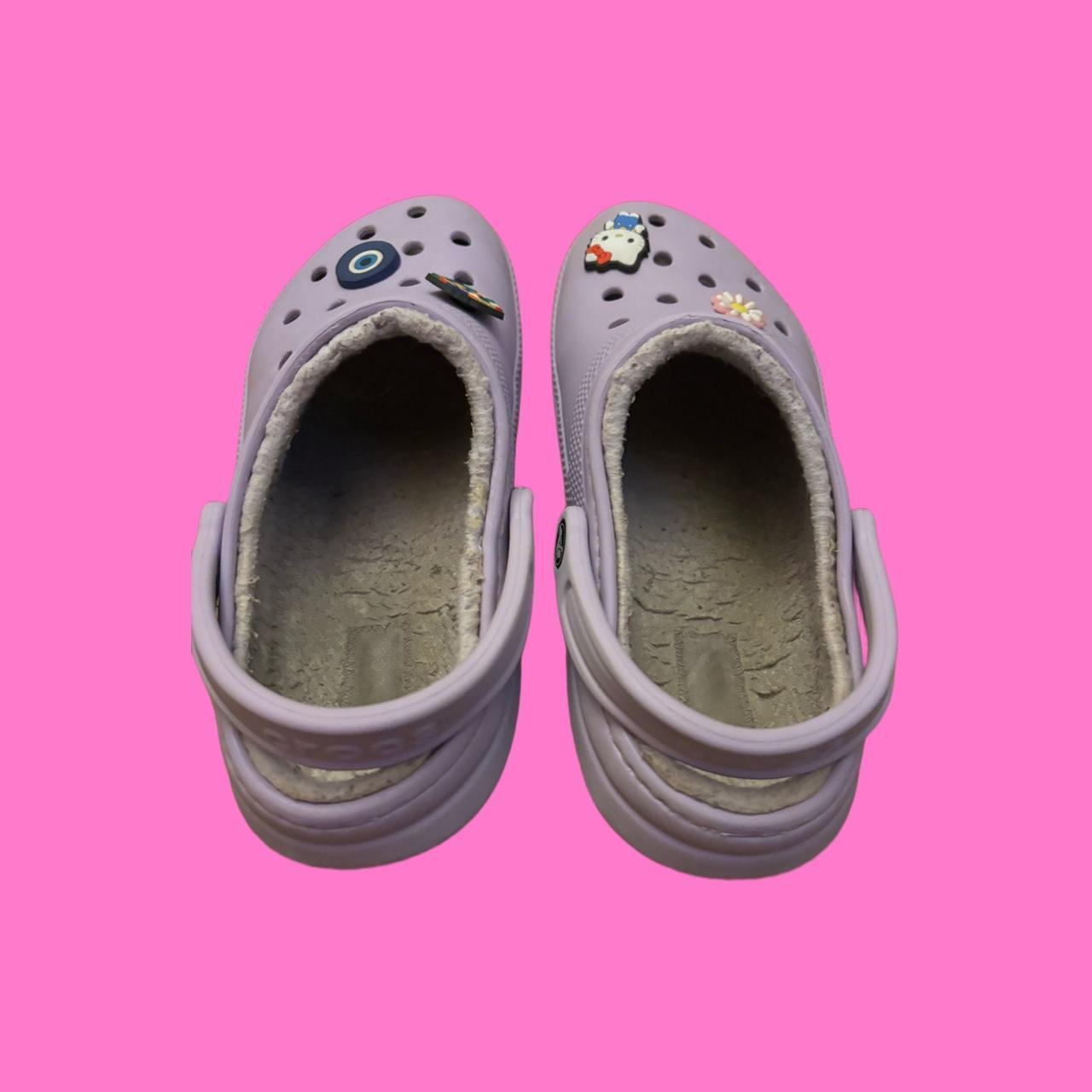 Women’s size 8 (use to be fluffy) Lilac Crocs The... - Depop