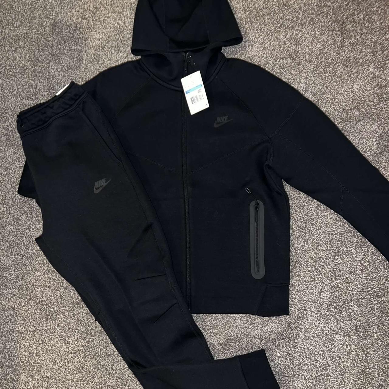 NIKE Black Tech Fleece FULL Tracksuit Multiple... - Depop