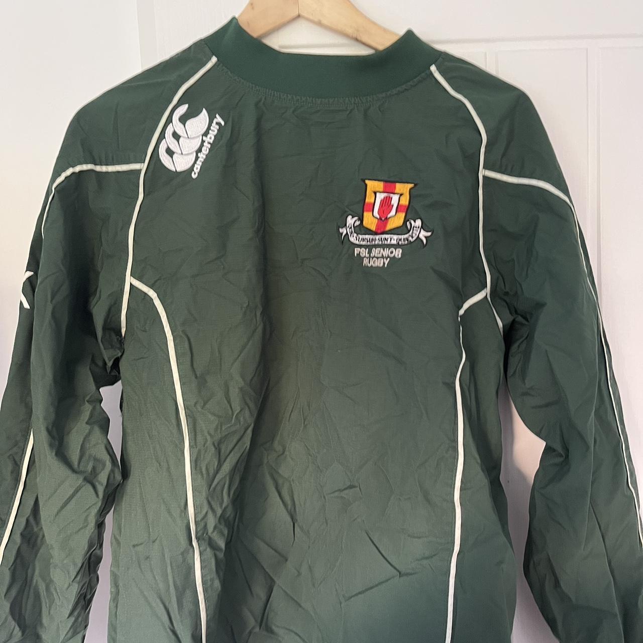 Vintage high school rugby waterproof Size S Good... - Depop