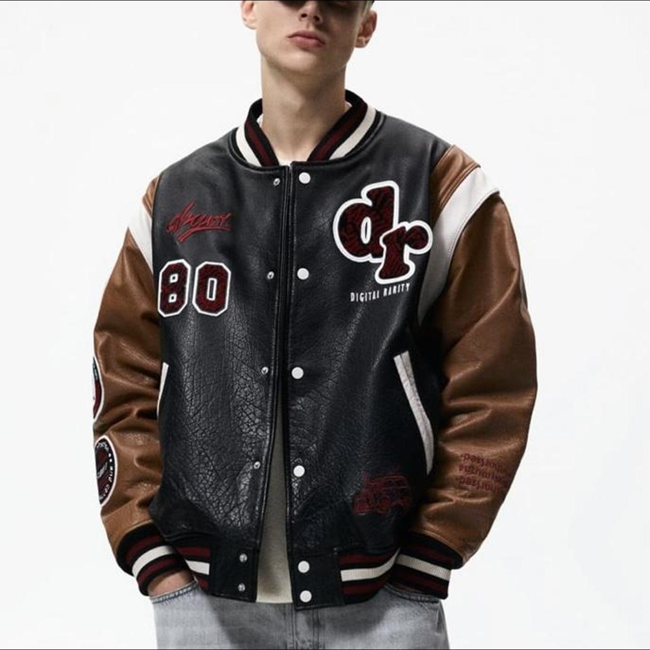 Zara LEATHER Bomber Jacket In great condition. Love... - Depop