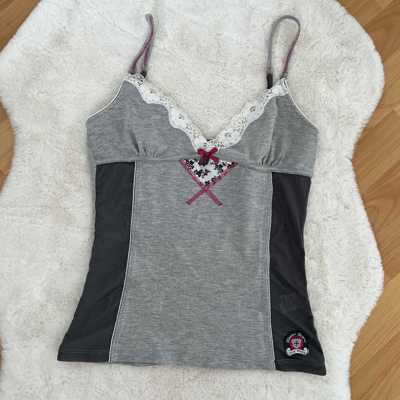 Vive Maria coquette cami top with Lace neckline and... - Depop