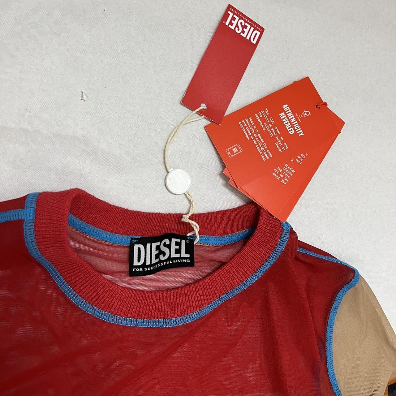 Diesel mesh Racer Long sleeve top Size small New... - Depop