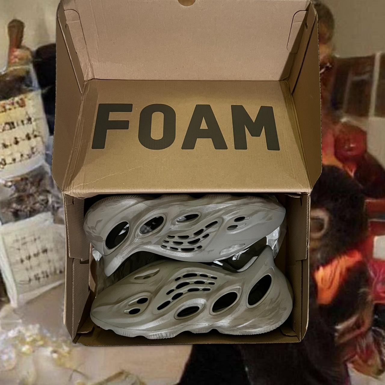 Yzy foam runners size 10 GX4472 stone sage... | Depop