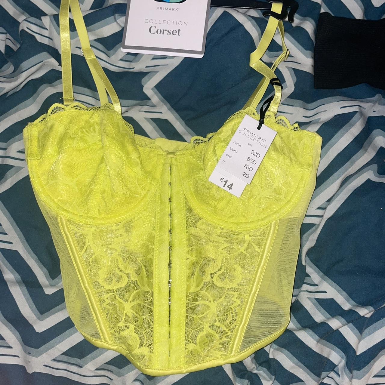 Neon Yellow Corset Top/Bralette – Brand New with... | Depop