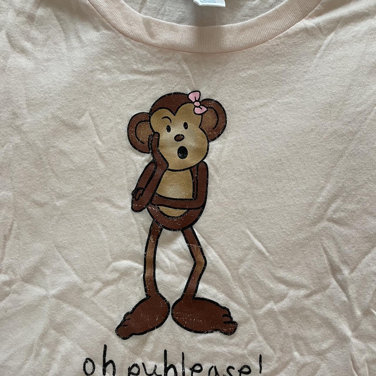 Y2K Aeropostale baby tee Cute monkey print Baby... | Depop