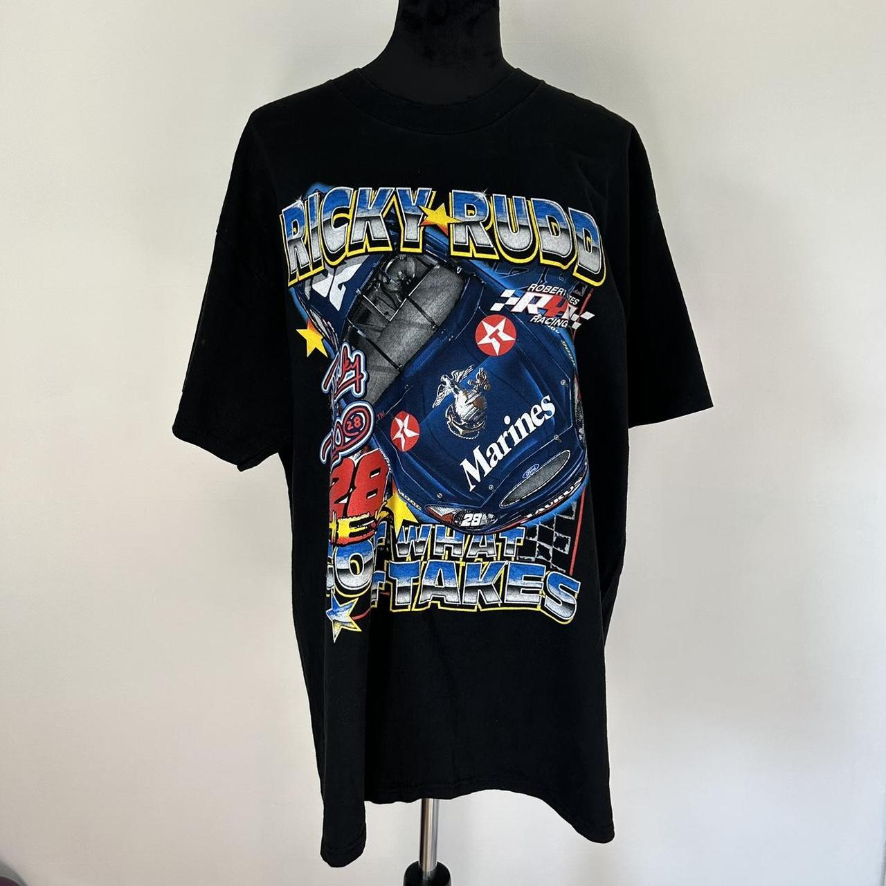 Vintage Nascar Ricky Rudd Marines Car shirt Double... - Depop
