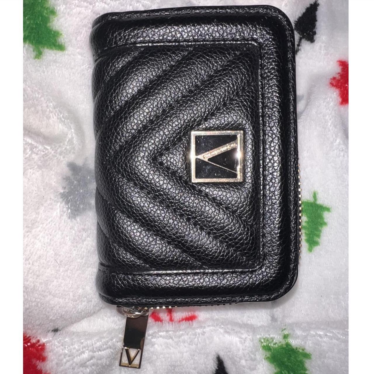 Victoria’s secret card wallet w pink striping inside... - Depop