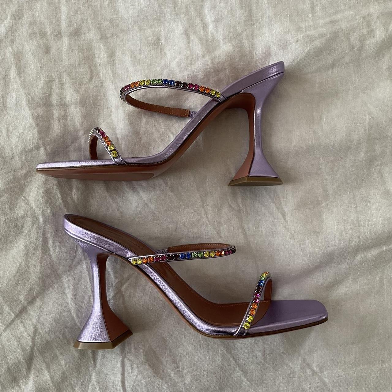 amina muaddi gilda rainbow slipper #aminamuaddi... - Depop