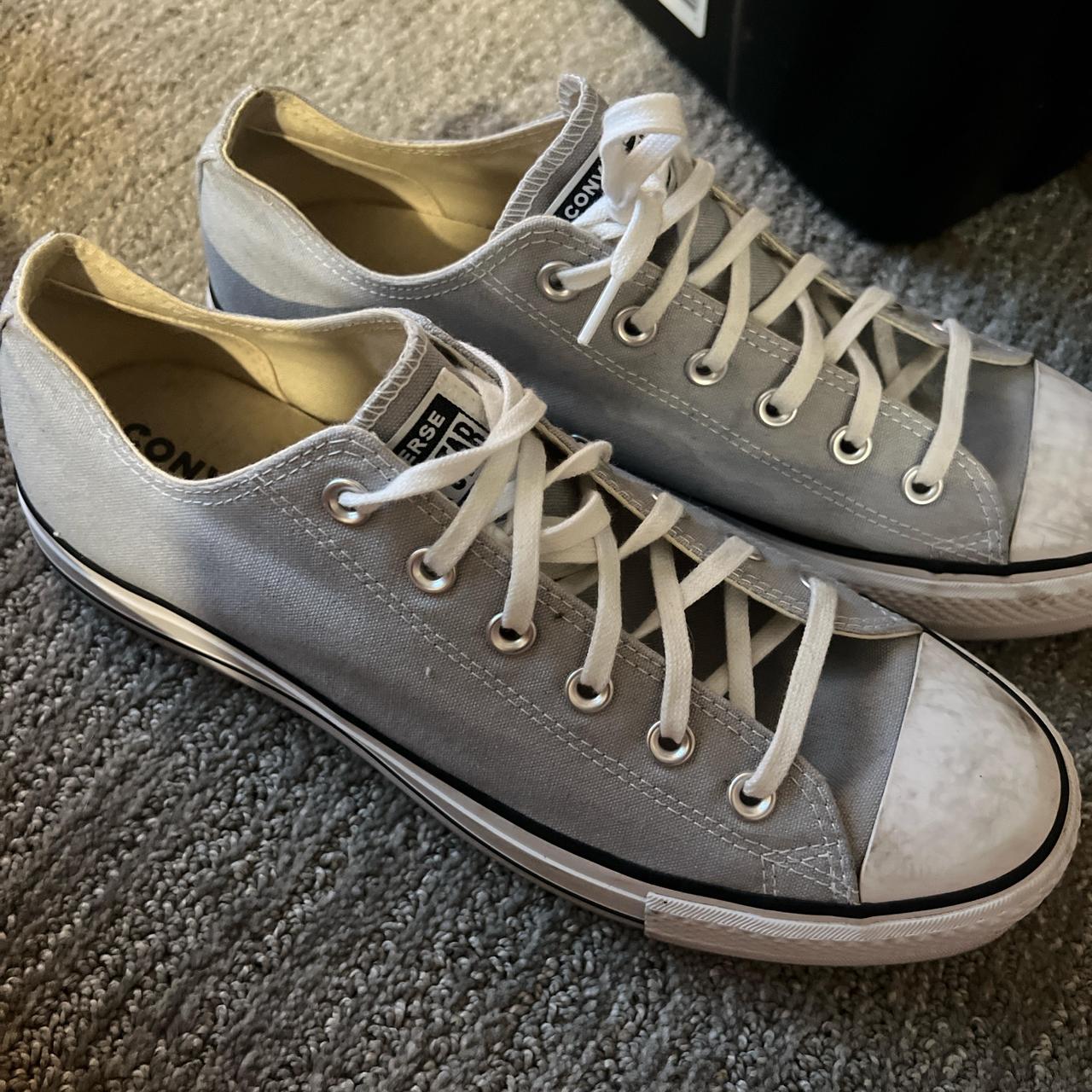 Gray platform converse, size 11 - Depop