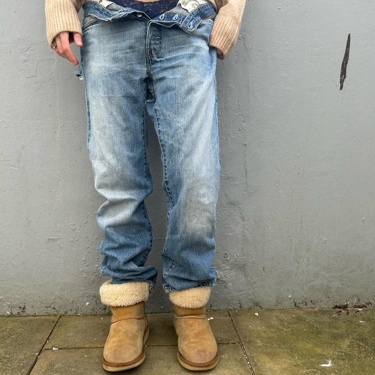 Vintage Levi’s denim bum rip distressed jeans - Depop