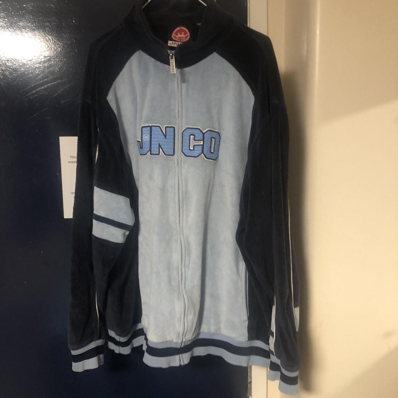 jnco jeans velour zip up cardigan / jumper good... - Depop