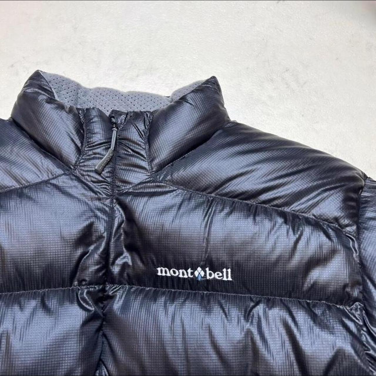 black montbell puffer coat size large jacket in... - Depop