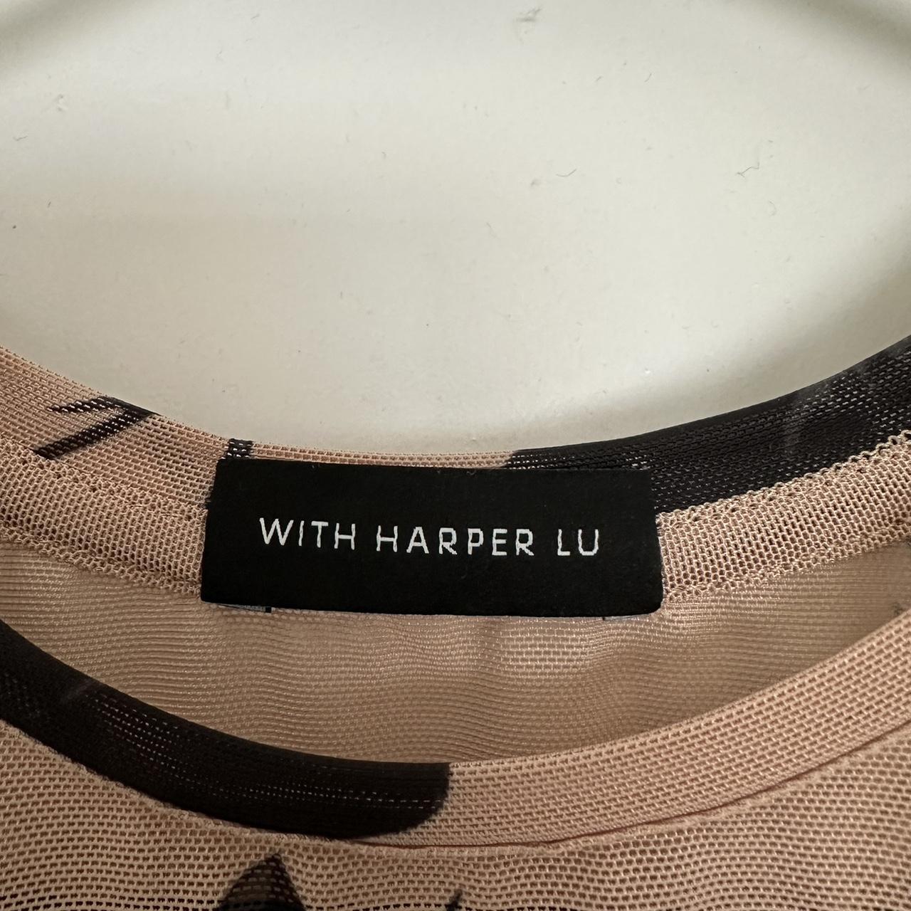 With Harper Lu mesh floral top Worn a handful of... - Depop