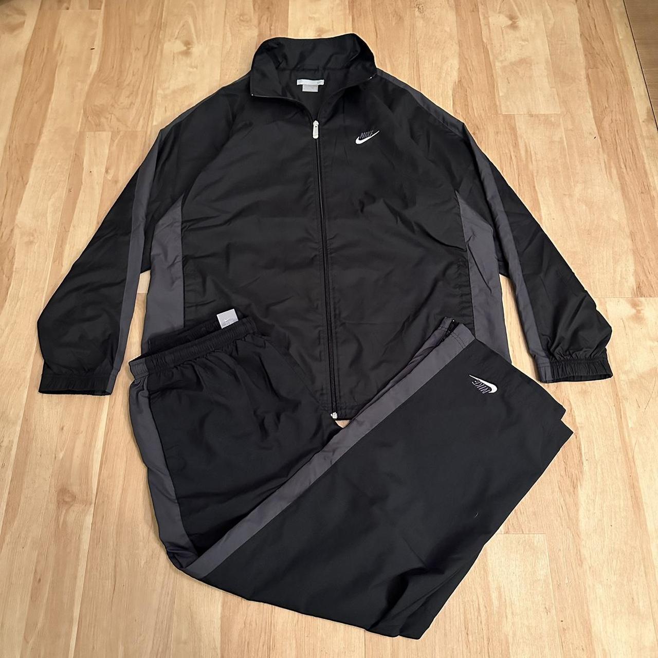 Nike windbreaker zip-up and track pants set Size xl... - Depop
