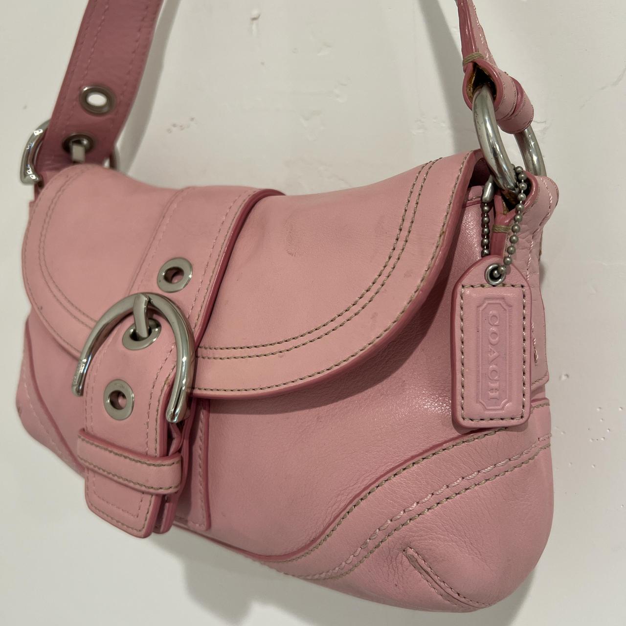 🎀 Vintage Coach Pink Mini Soho disclaimer bag does... - Depop