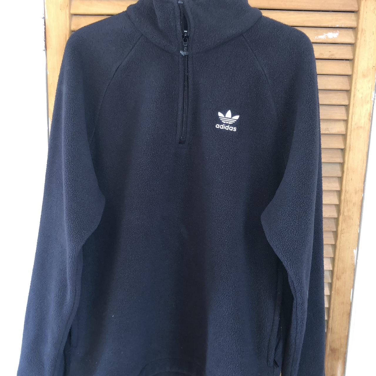 ADIDAS ORIGINALS 1/4 ZIP FLEECE warn handle of... - Depop