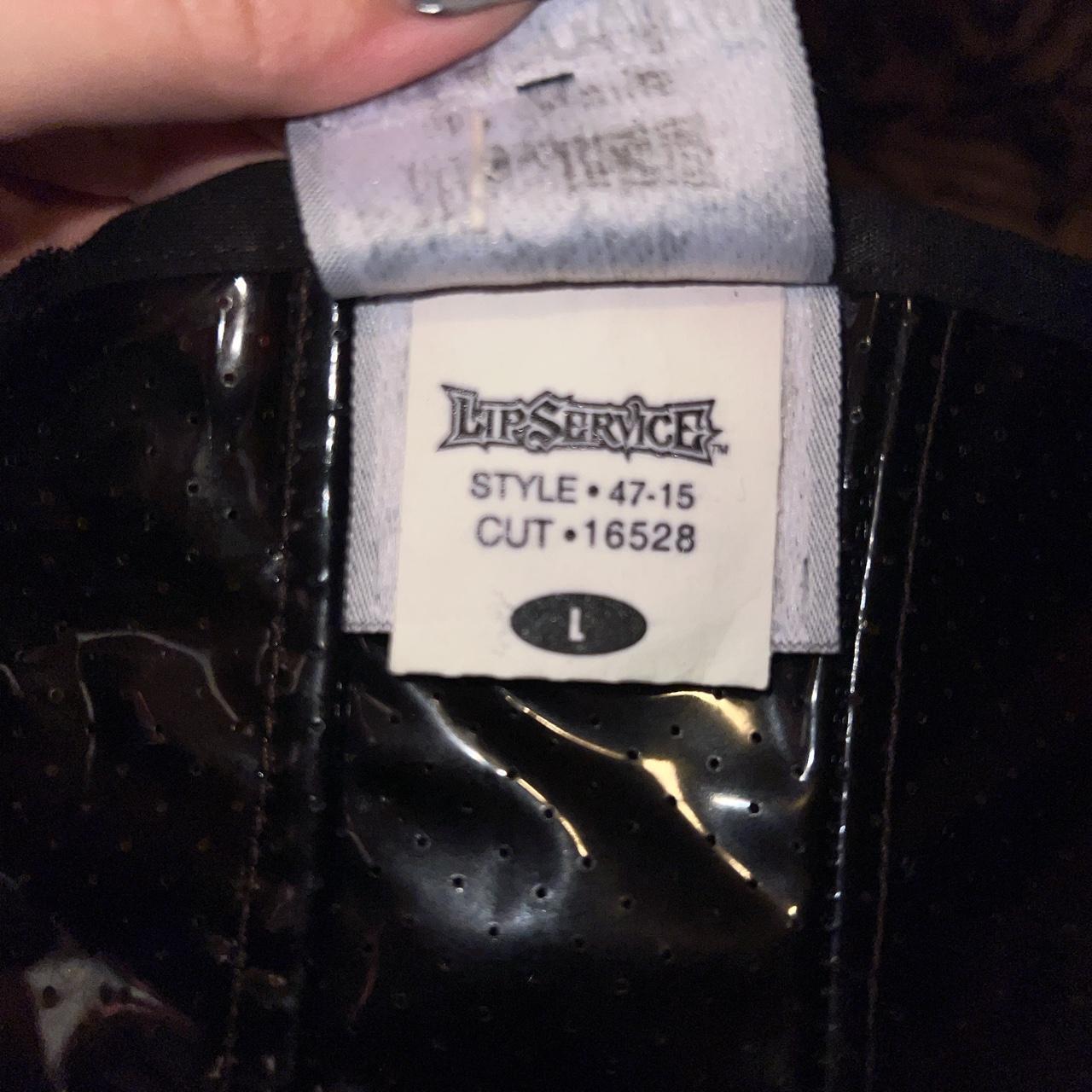 Vintage Lip Service PVC corset Size : L (fits like... - Depop