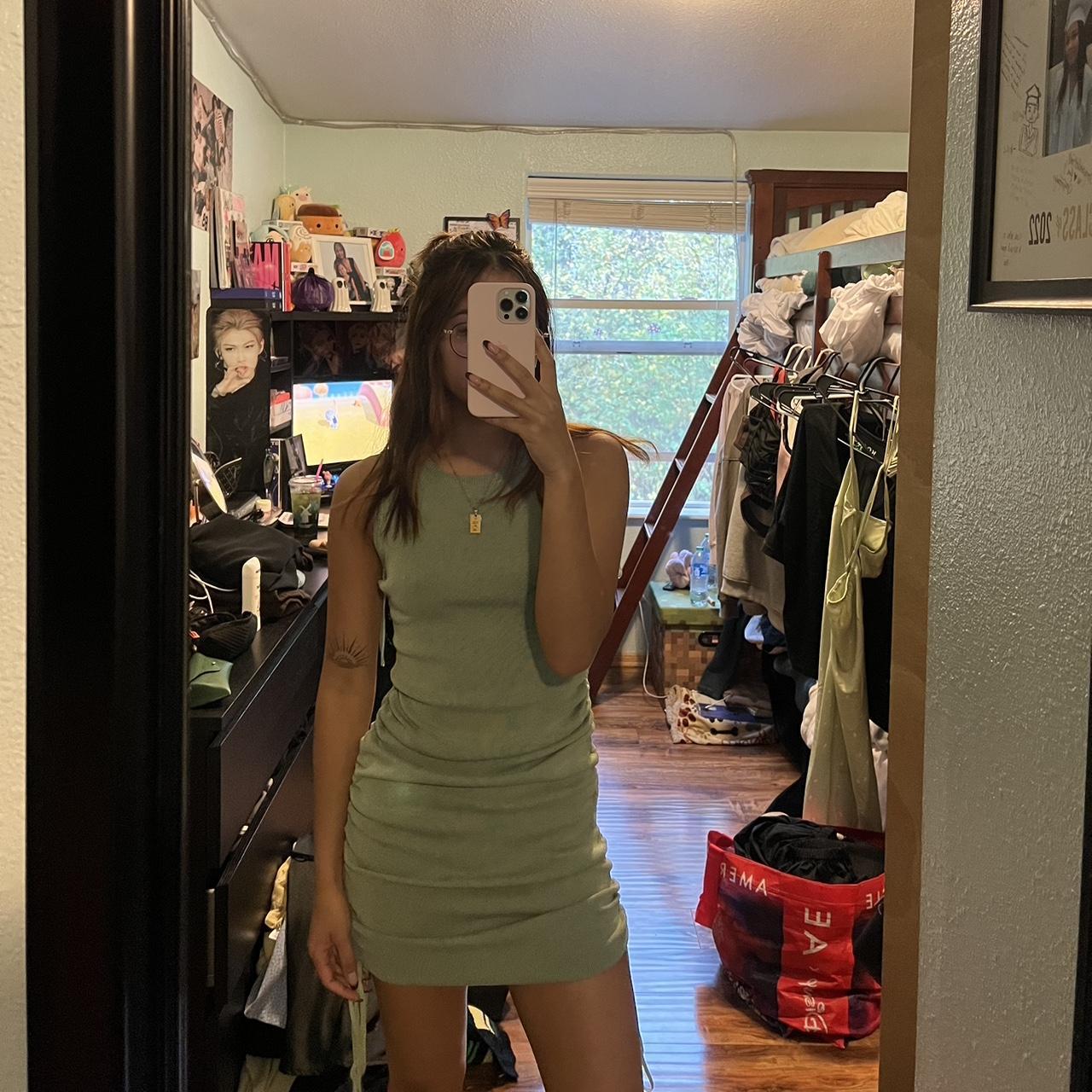 Lioness Green Military Minds Dress - adjustable... - Depop