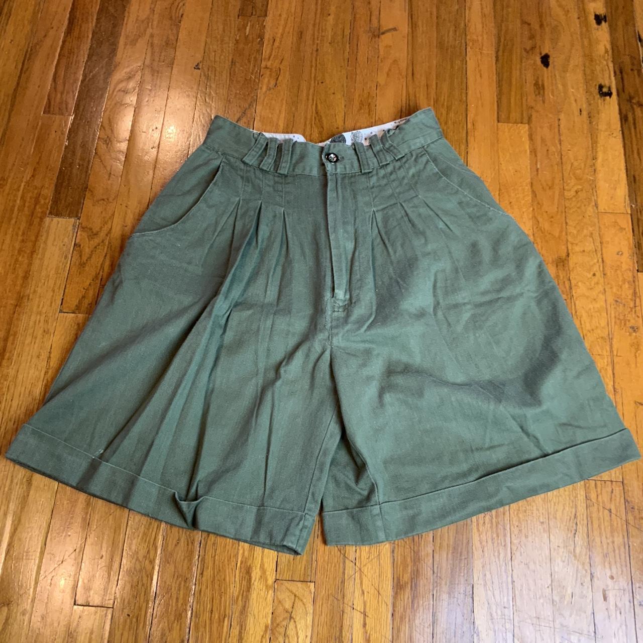 🦎 Greatland green long pleated shorts 🔍 like... - Depop