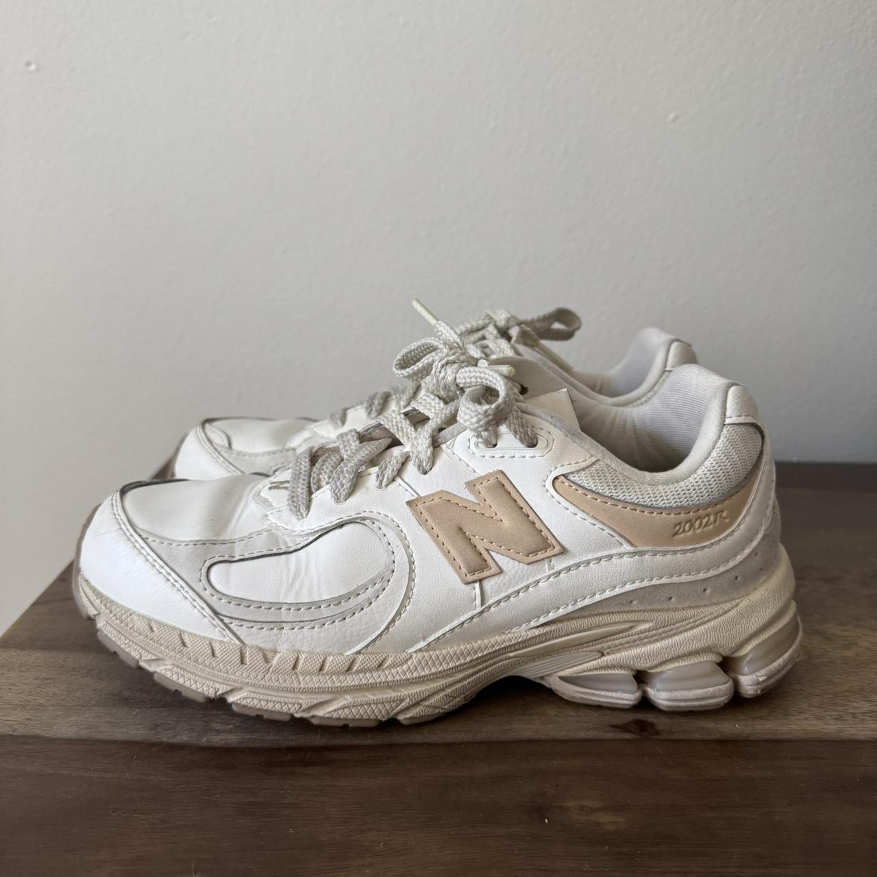 White New Balance 2002R sneakers, kids 4.5/womens 6... | Depop