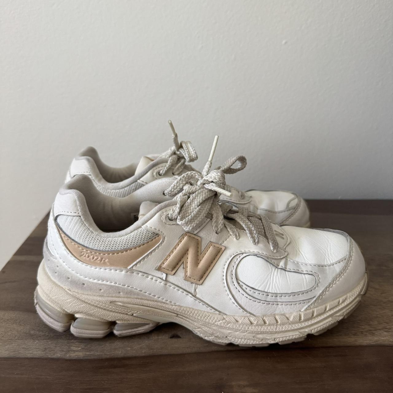 White New Balance 2002R sneakers, kids 4.5/womens 6... | Depop