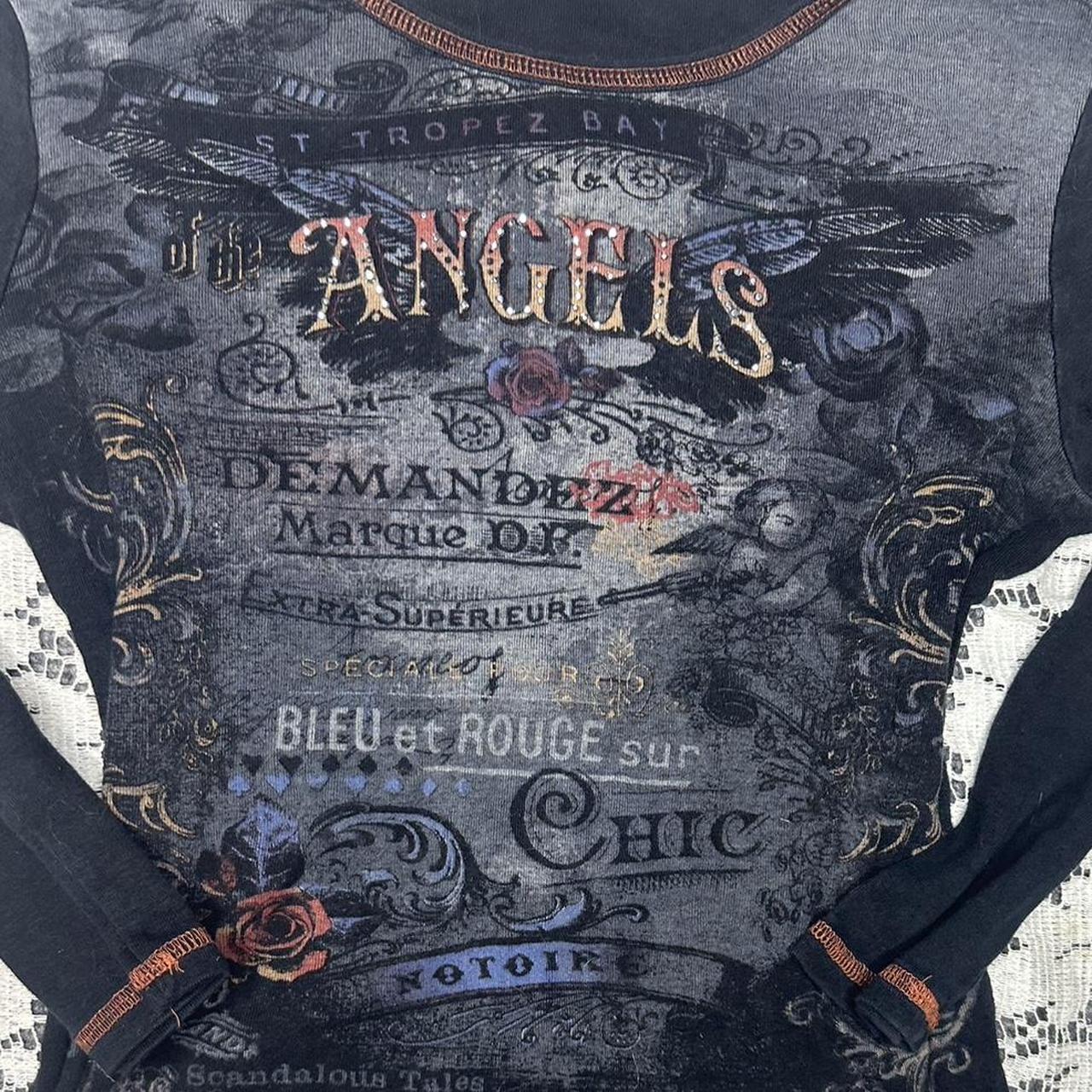 Y2K Angels long sleeve top This unique piece has a... - Depop