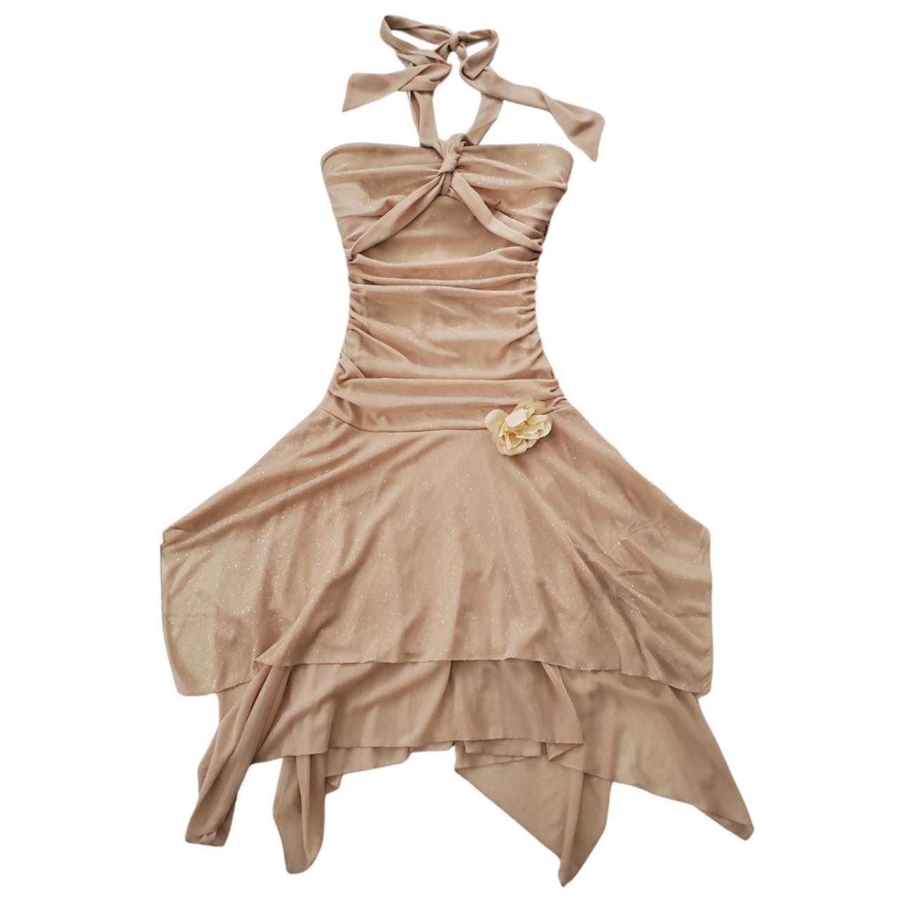 Ruby Rox size M gold metallic glittery mini dress.... - Depop