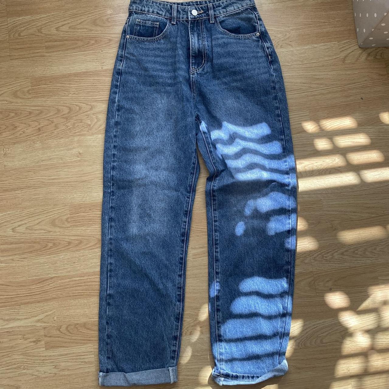 Shein blue denim boyfriend jeans baggy super nice... - Depop