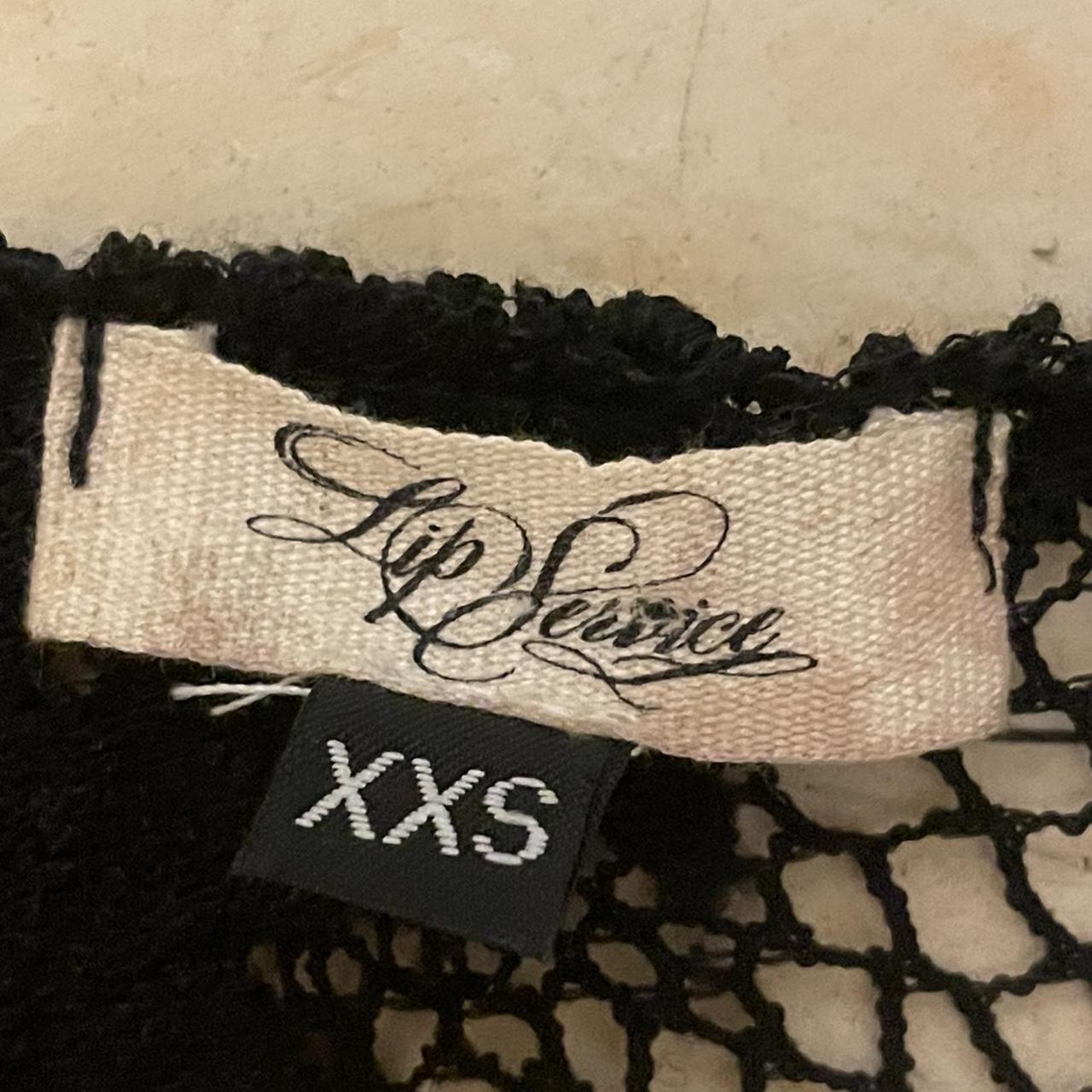 gorgeous black lace lip service vintage dress... - Depop