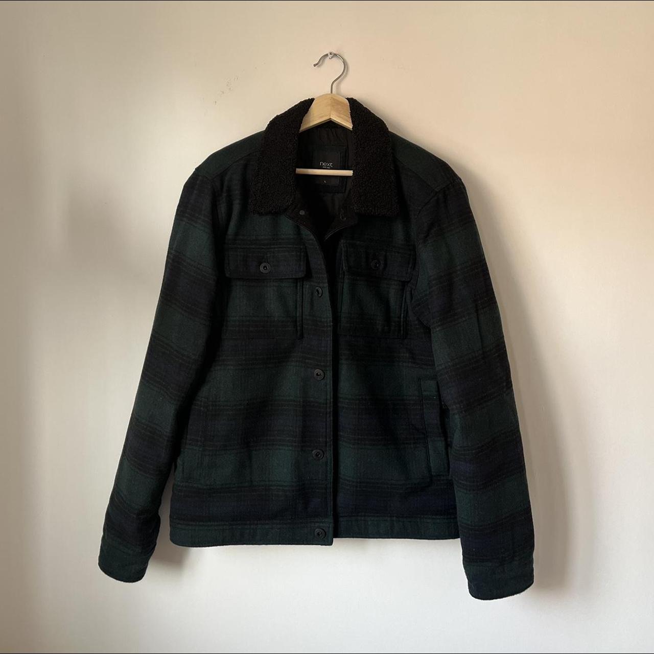 Next Chequered Lumberjack Style Jacket in Size Large... - Depop