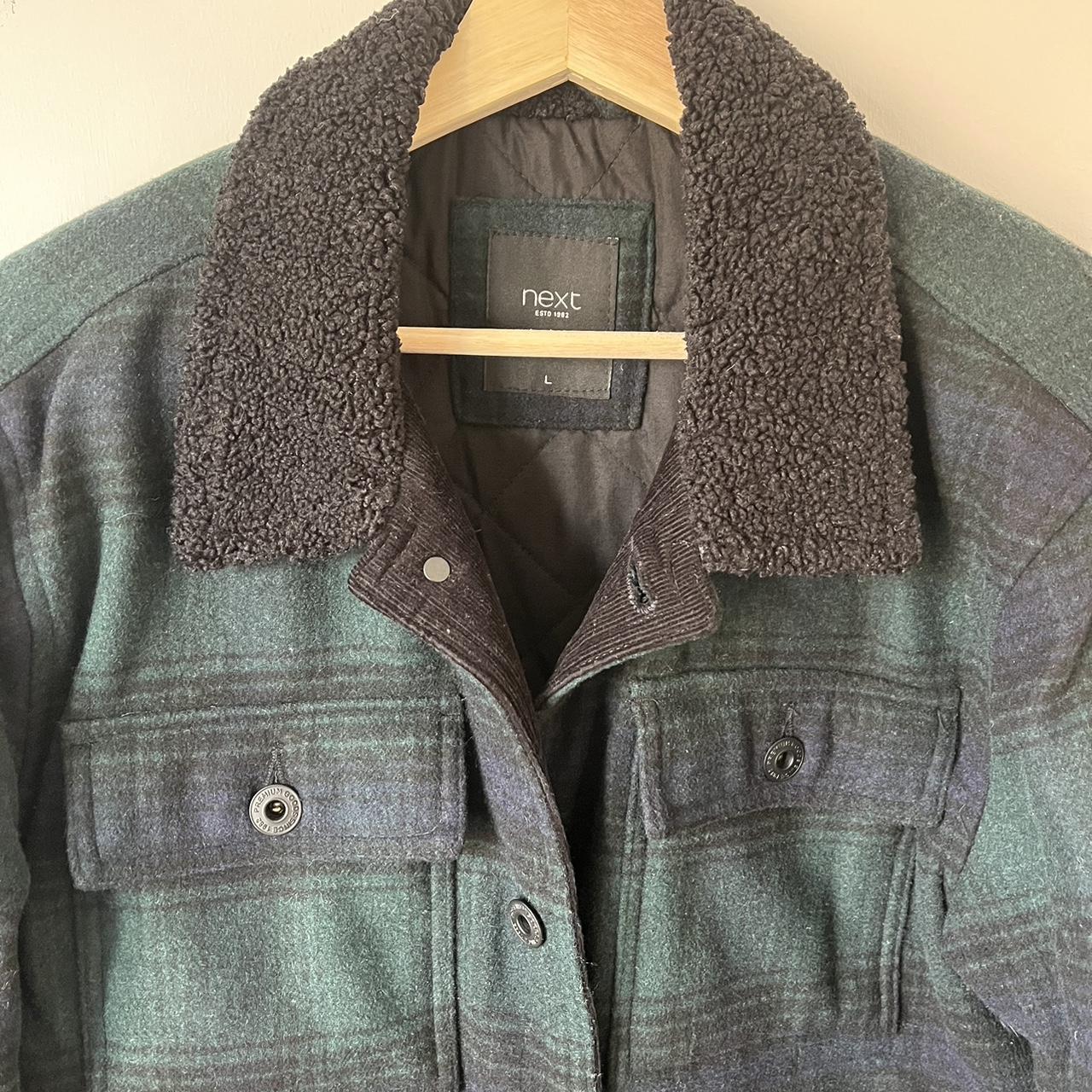 Next Chequered Lumberjack Style Jacket in Size Large... - Depop