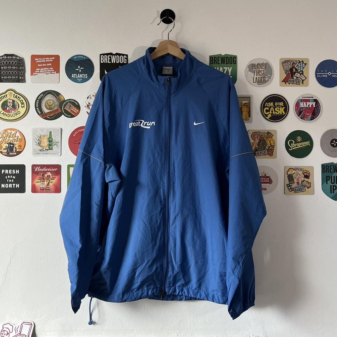 Nike Blue Lightweight Jacket in Size X-Large -... - Depop