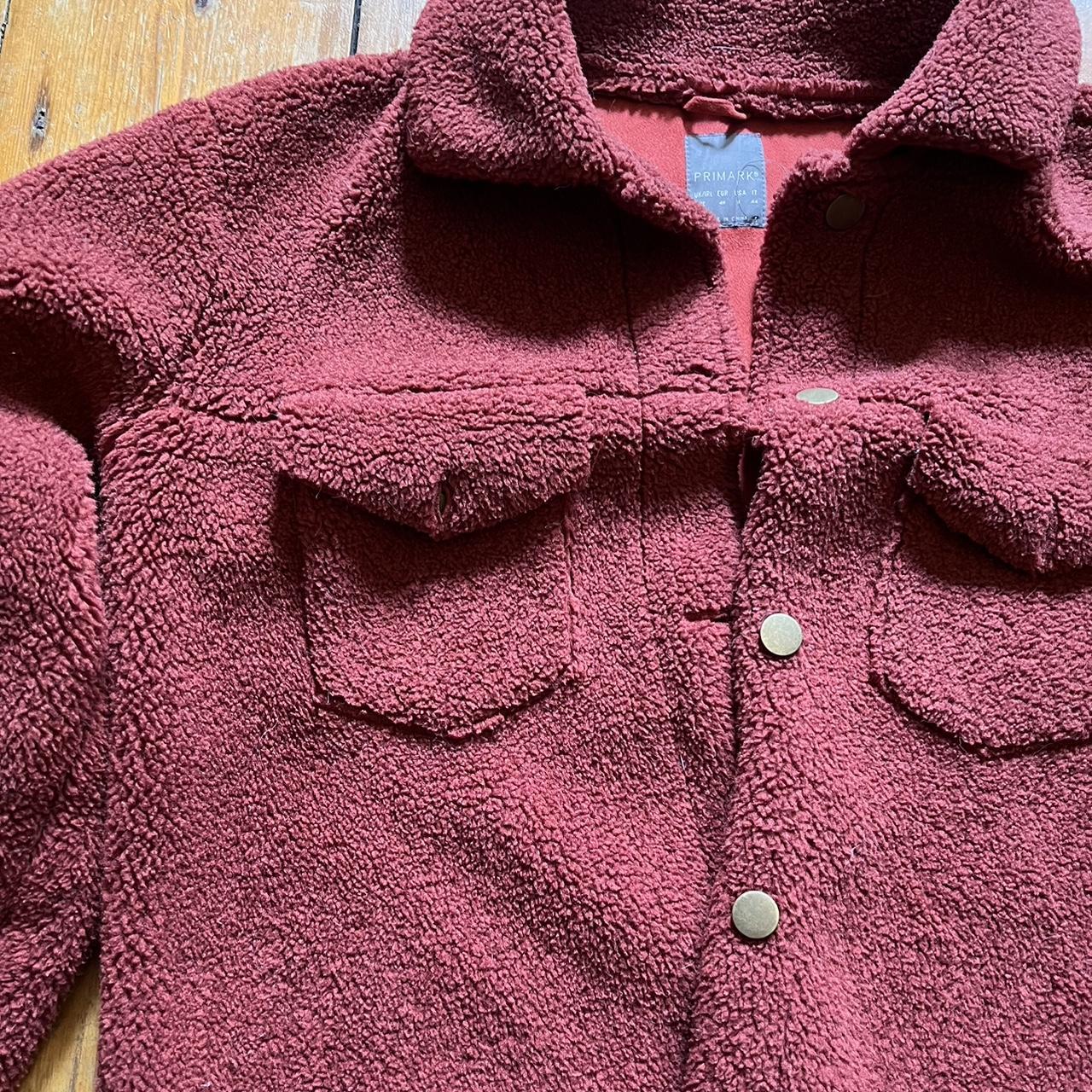 Primark trucker Borg jacket size 12 - Depop