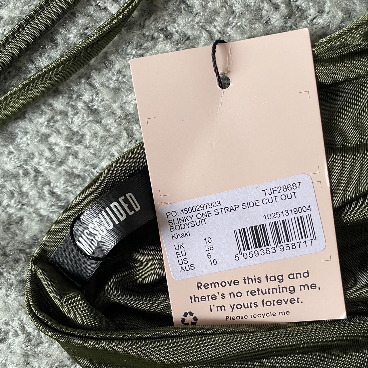 Missguided khaki body suit Cut out on the side... - Depop