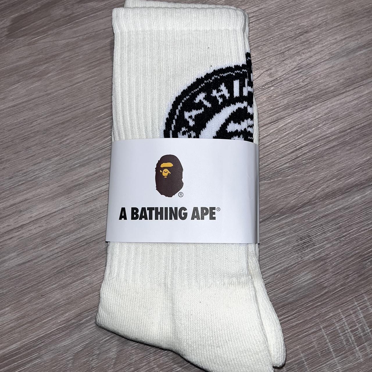BAPE SOCKS WHITE - Depop
