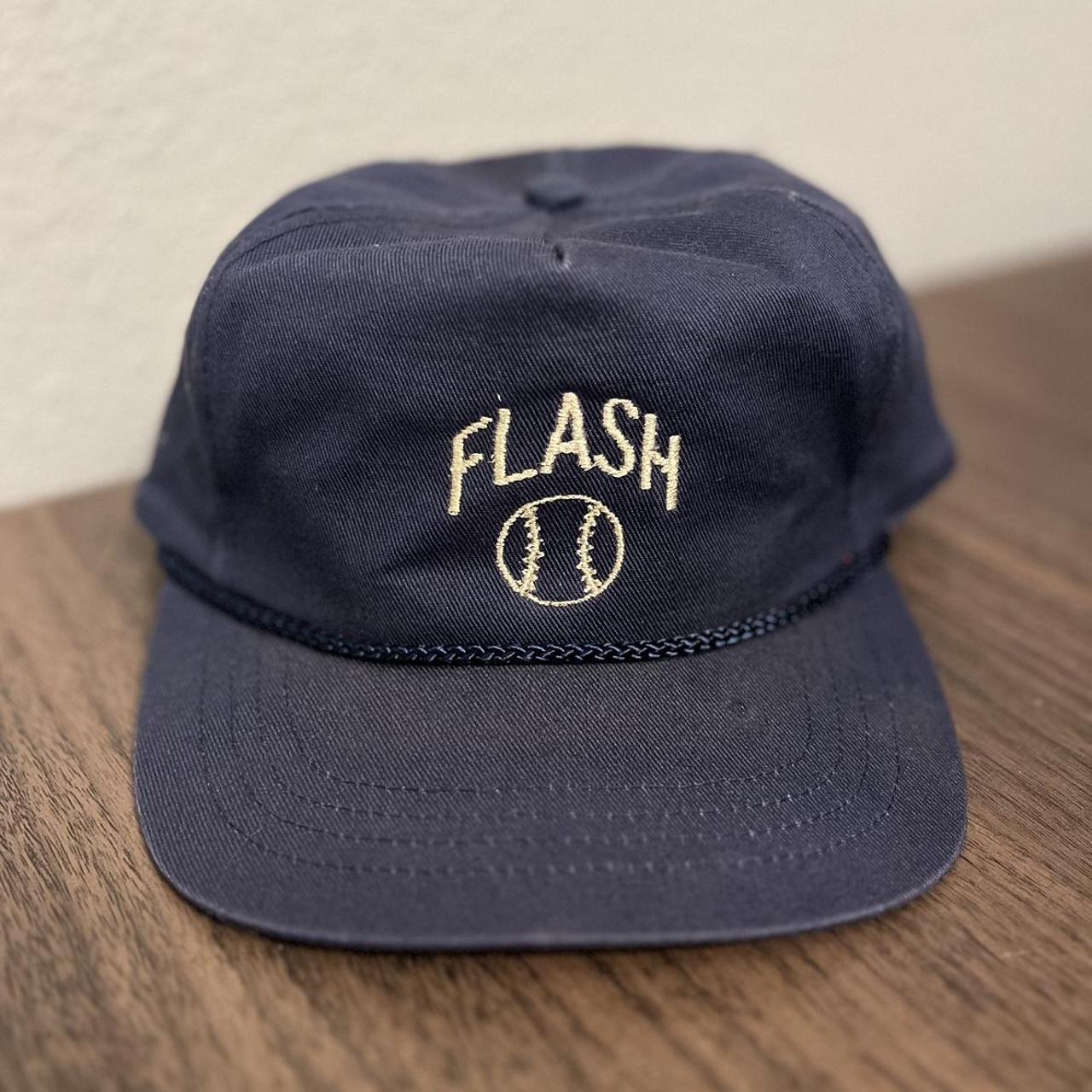 Vintage navy Baseball hat FLASH Rope hat Slightly... - Depop