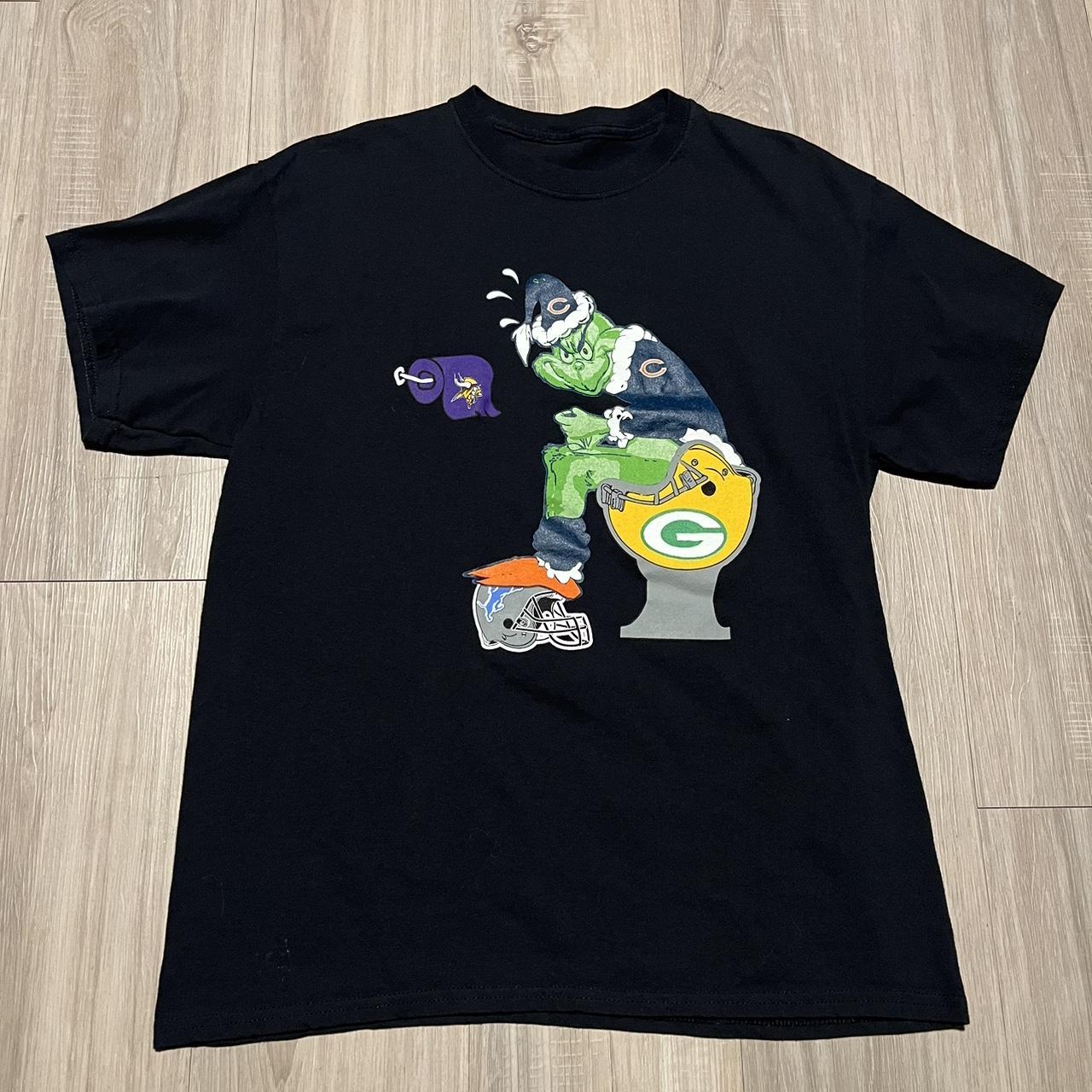 Grinch poop Football T-shirt size large Funny... - Depop