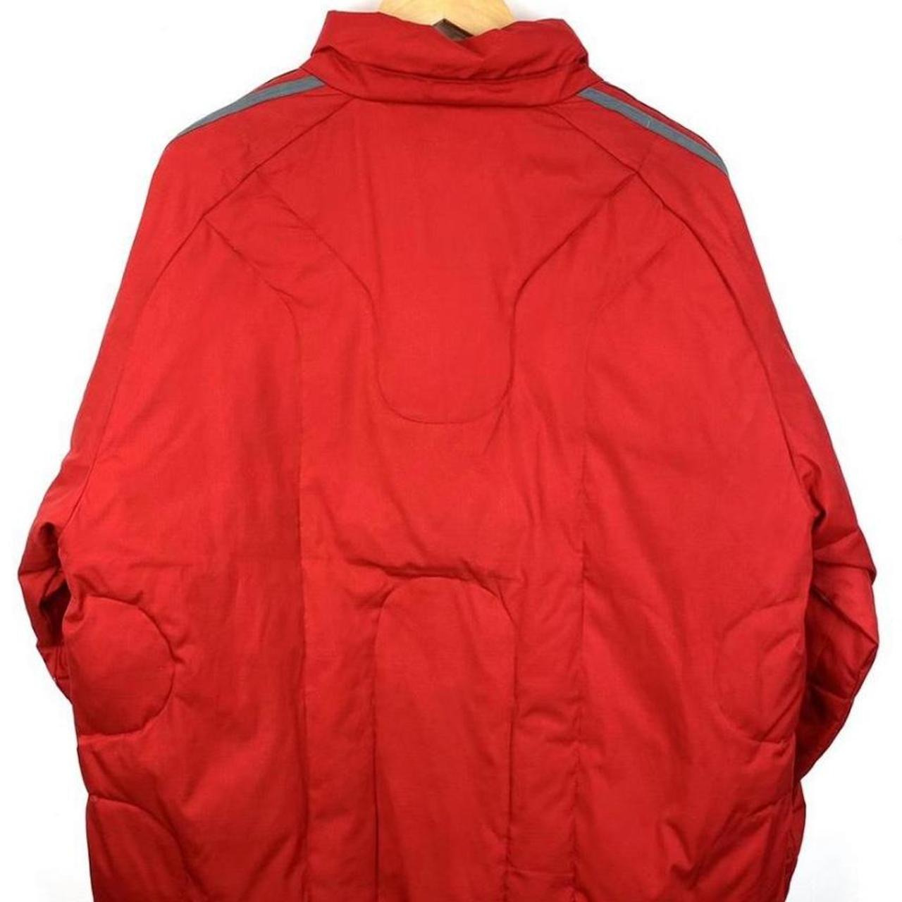 Adidas Men's Red and Grey Jacket | Depop