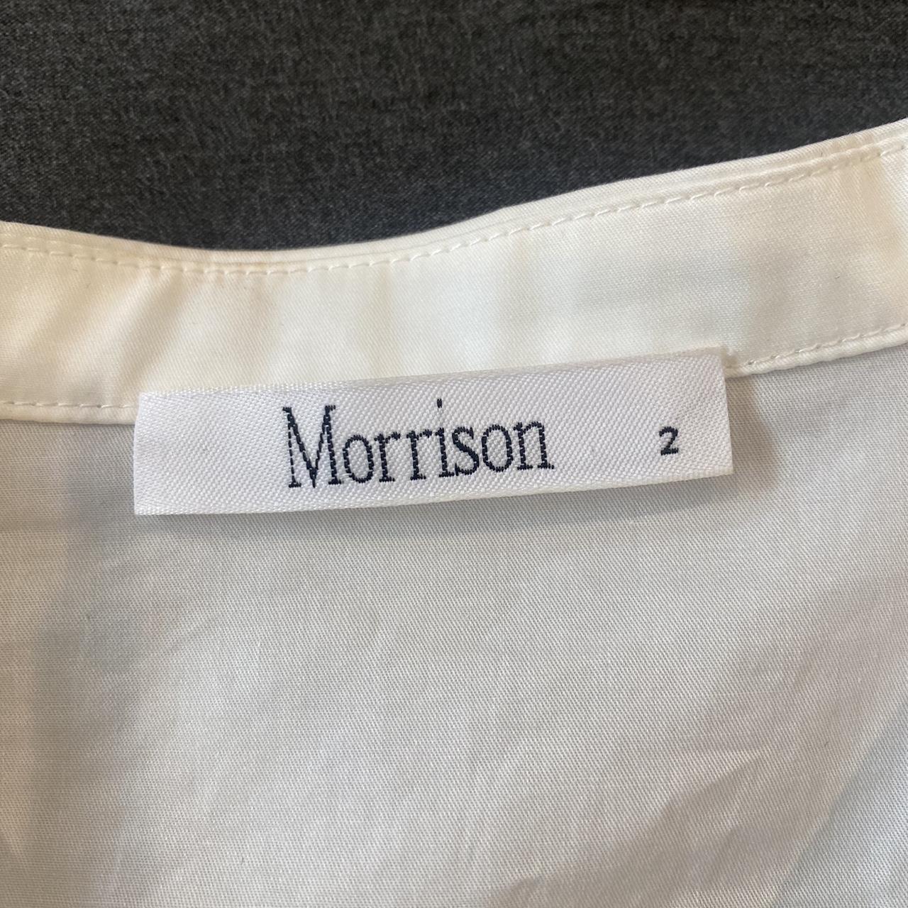 Morrison Clothing white button up sleeveless shirt.... - Depop