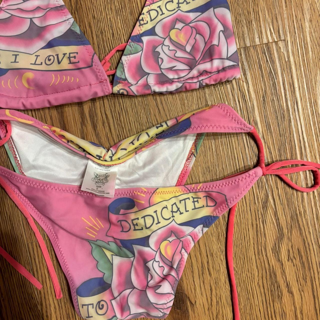 crazy 2k matching ed hardy bikini set in perfect... | Depop