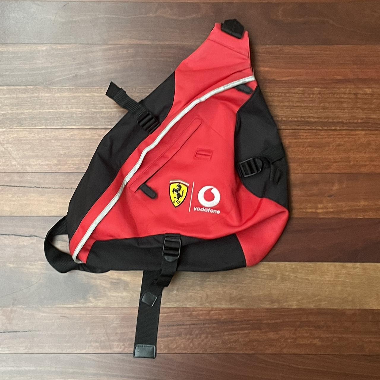 2000s Vodafone Ferrari Sling Bag. Unique rubber/PVC... - Depop