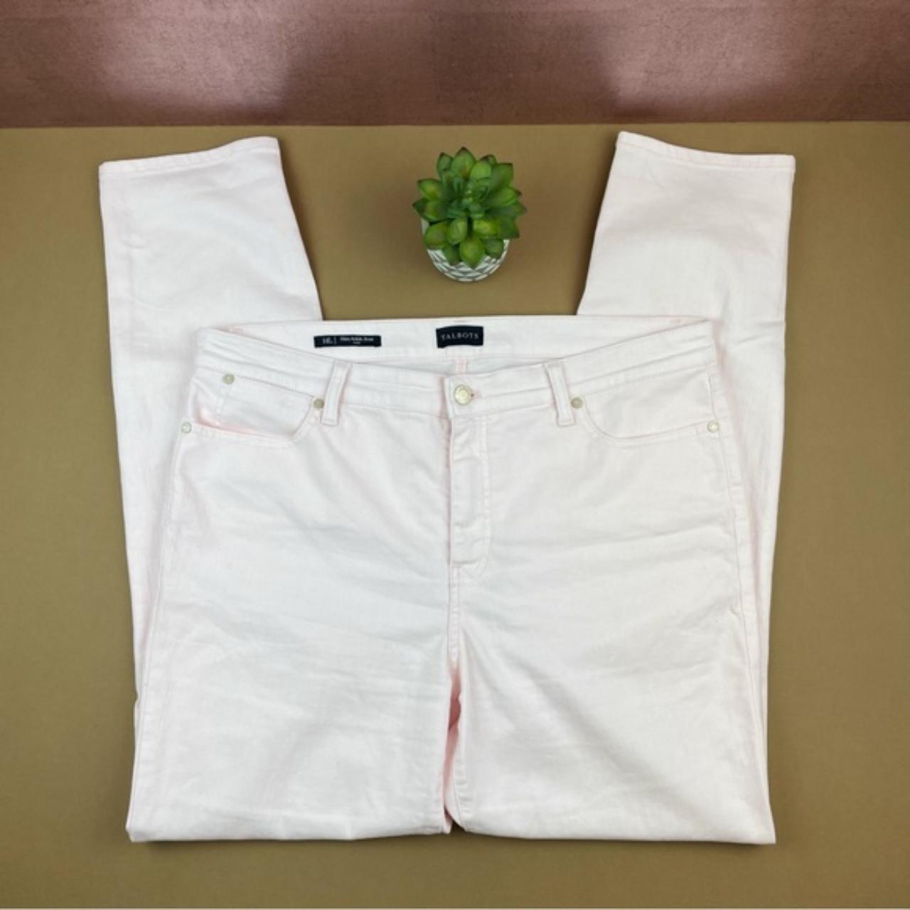 Talbots Light Blush Pink Slim Ankle Jeans Denim ... - Depop