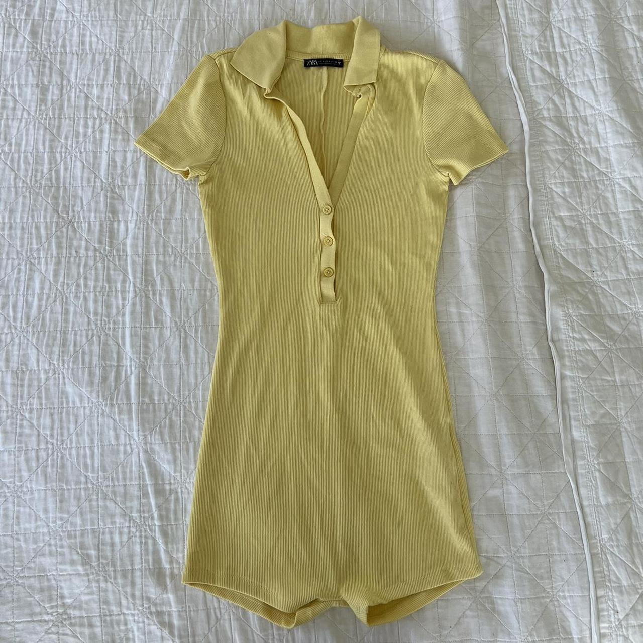 Zara - Yellow Playsuit - Size Small - Used - Good... - Depop
