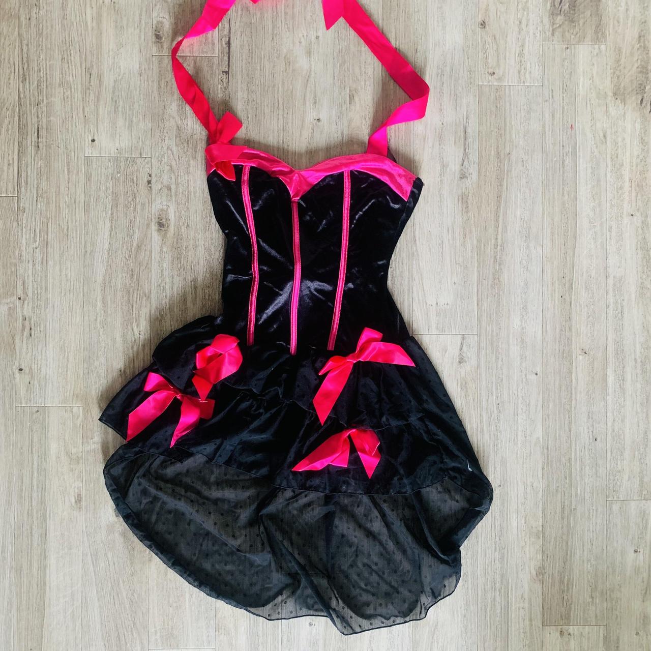 Burlesque dress Black and pink burlesque moulin... - Depop