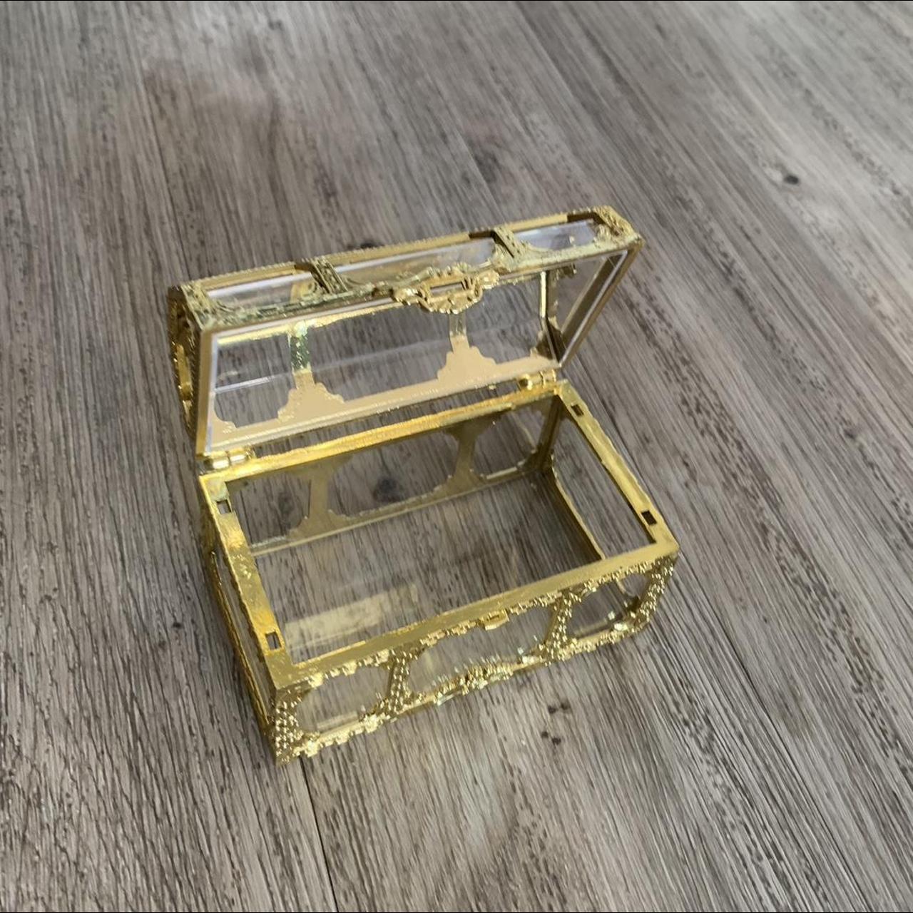 Vintage Golden Pirate Treasure Storage Box Gold Took... - Depop