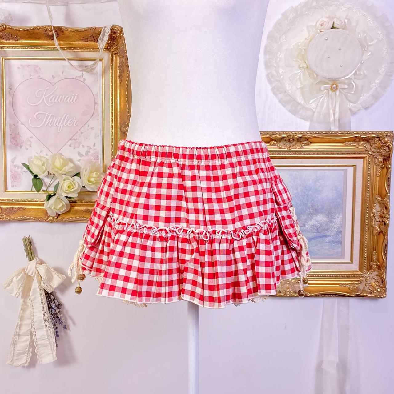 Liz lisa gingham plaid culottes skirt Cute skort... - Depop