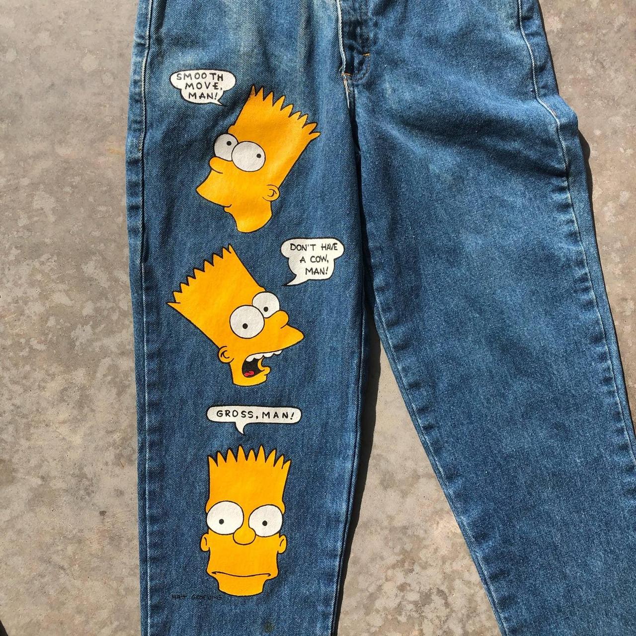 StickShift The Simpsons Jeans Yellow Bart Simpson... - Depop