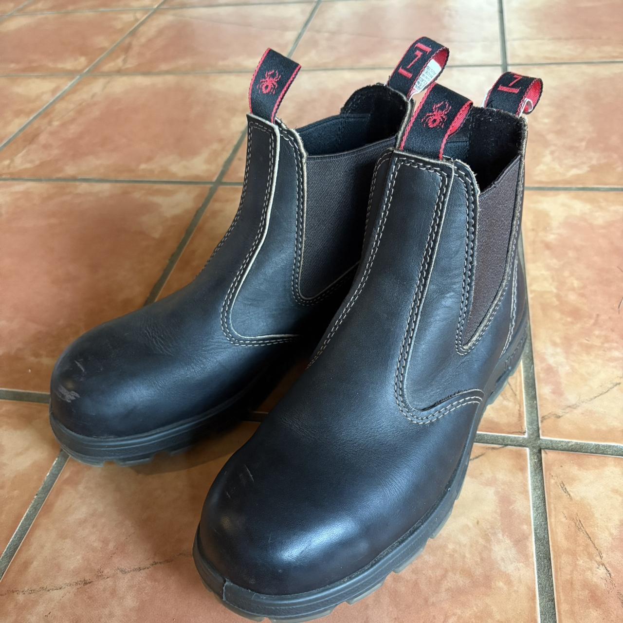 Redback size 7 steel cap leather safety boots... | Depop