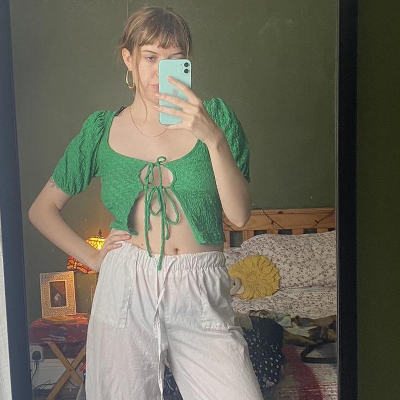 Green monki top - Depop